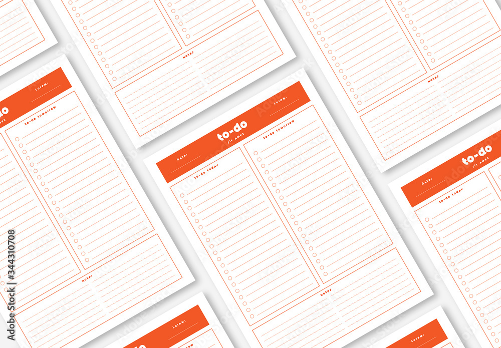 To-Do List Planner Layout Stock Template | Adobe Stock