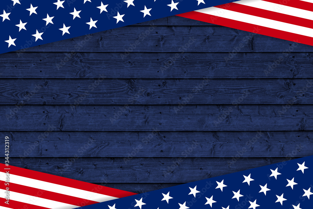 USA Patriotic background on wood Stock Photo | Adobe Stock