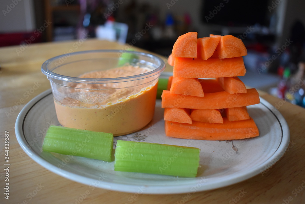 Carrots Sold With Sides Of Dip