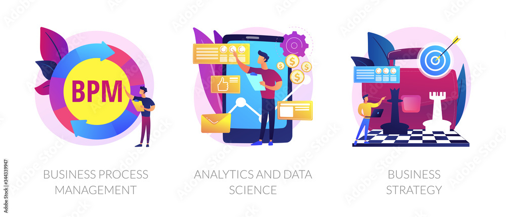 Vetor do Stock: Workflow organization, statistical analysis, corporate ...