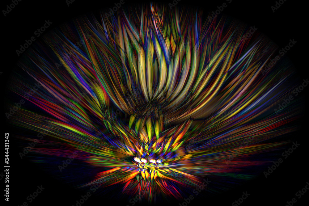 Multiple Bright Color with Curved and Twirling Lines Pattern for ...