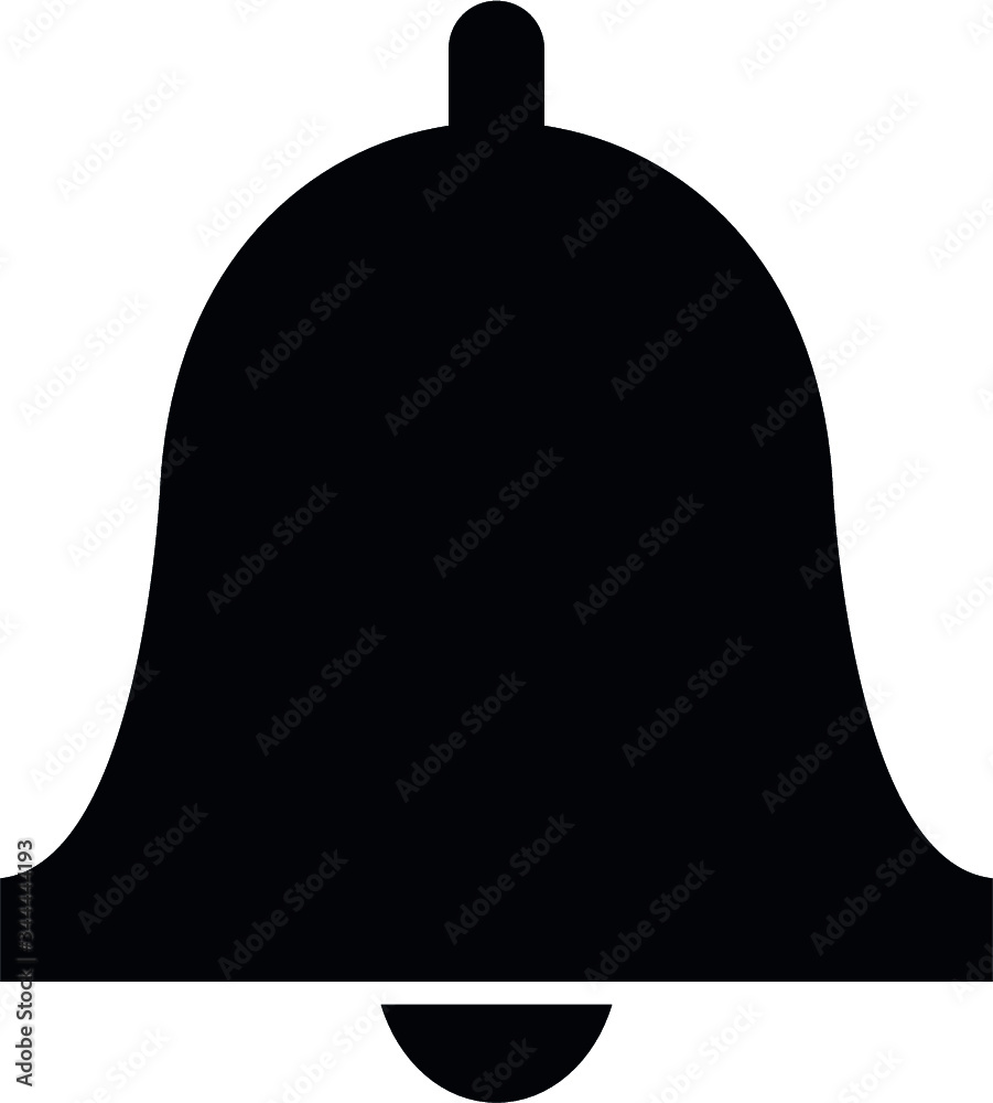 Black Flat Silhouette of a Christian Symbol for Church Bell Stock ...