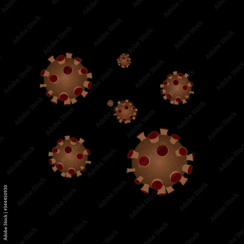 COVID19 - CORONAVIRUS Cellule patogene virali Illustrazione vettoriale ...
