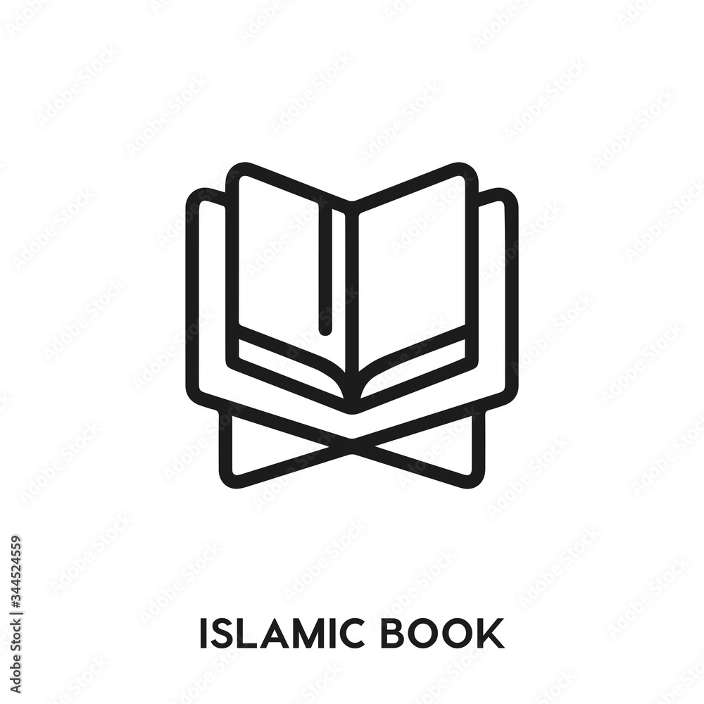 islamic book icon vector. islamic book sign symbol Stock Vector | Adobe ...