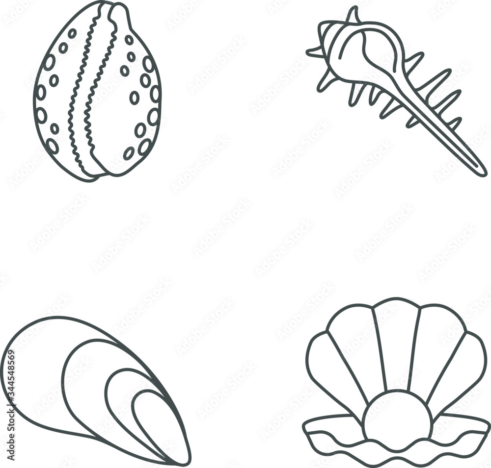 Thin Shells Clip Art