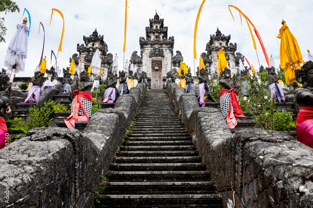 Balinese temple stairs with symmetrical composition Stock Photo | Adobe ...