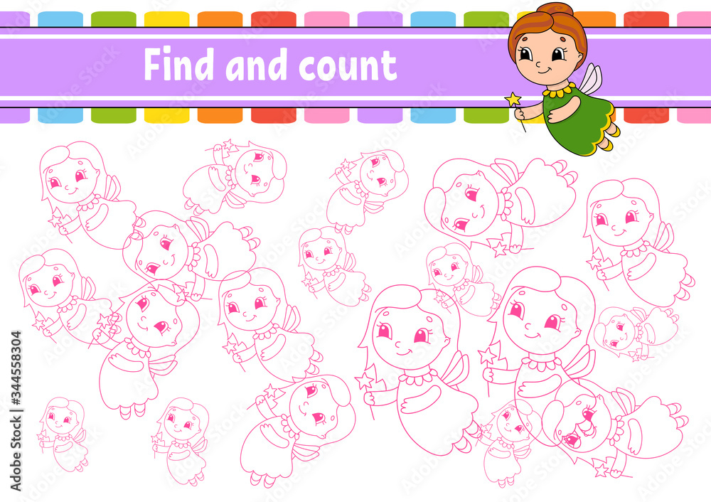 Find and count. v Education developing worksheet. Activity page. Puzzle ...