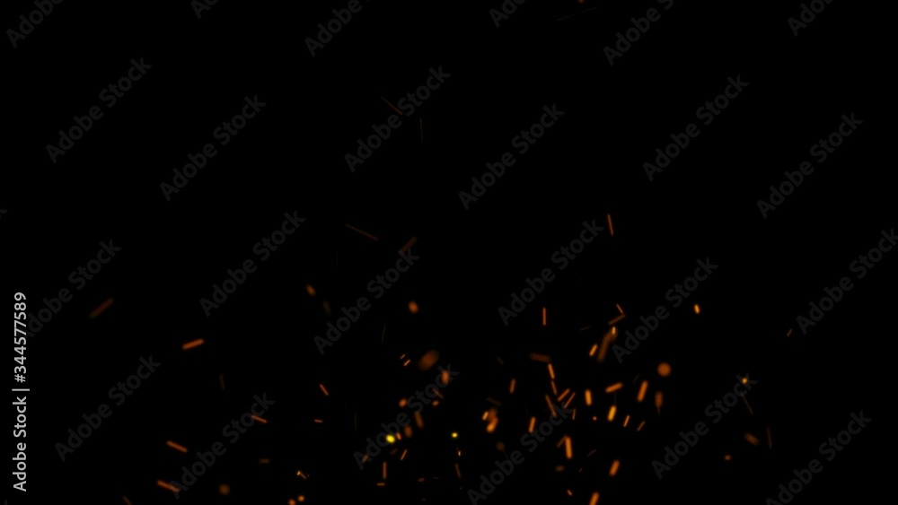 Fire Sparks Dust Particles with Alpha Matte Channel Stock Video | Adobe ...