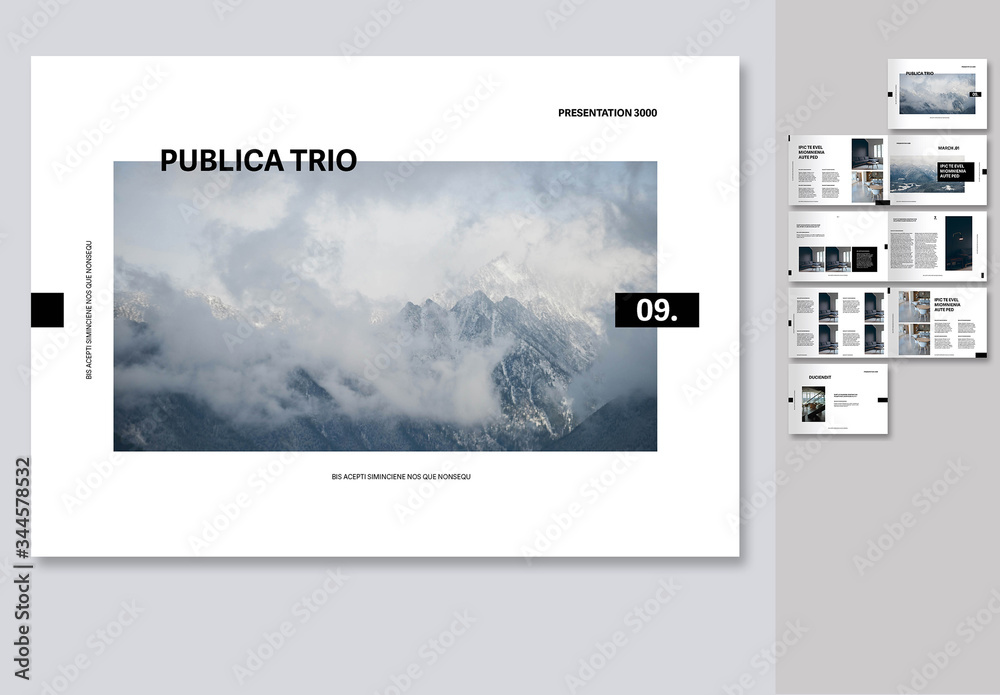Portfolio Layout with Placeholders Stock Template | Adobe Stock