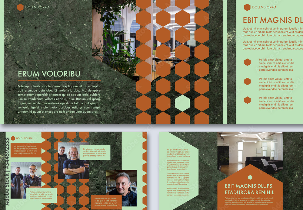 Green Presentation Layout Stock Template | Adobe Stock