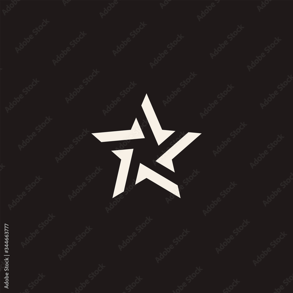 Stylized linear shape star logo design template Stock Vector | Adobe Stock
