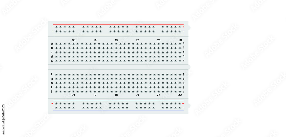 breadboard for electronics diy Stock Vector | Adobe Stock