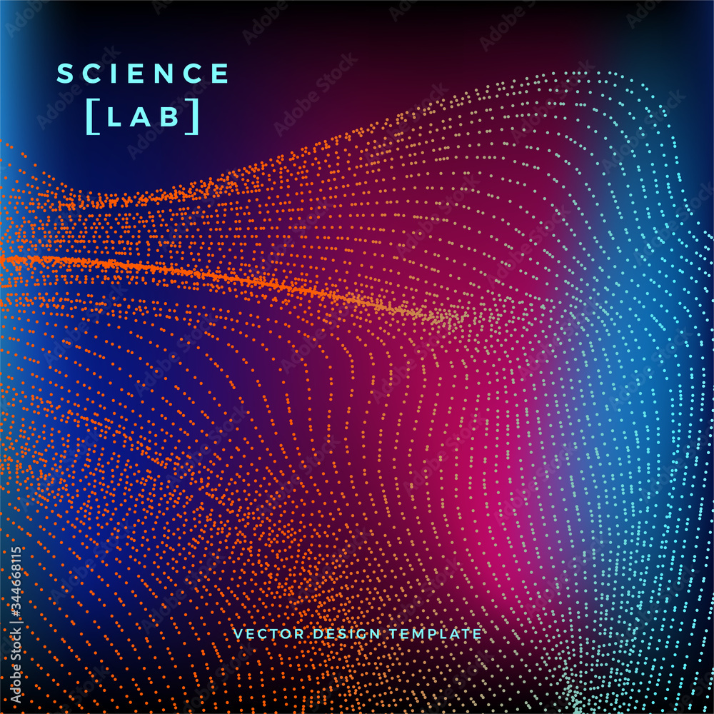 Science or technology background with dynamic particles. Trendy ...