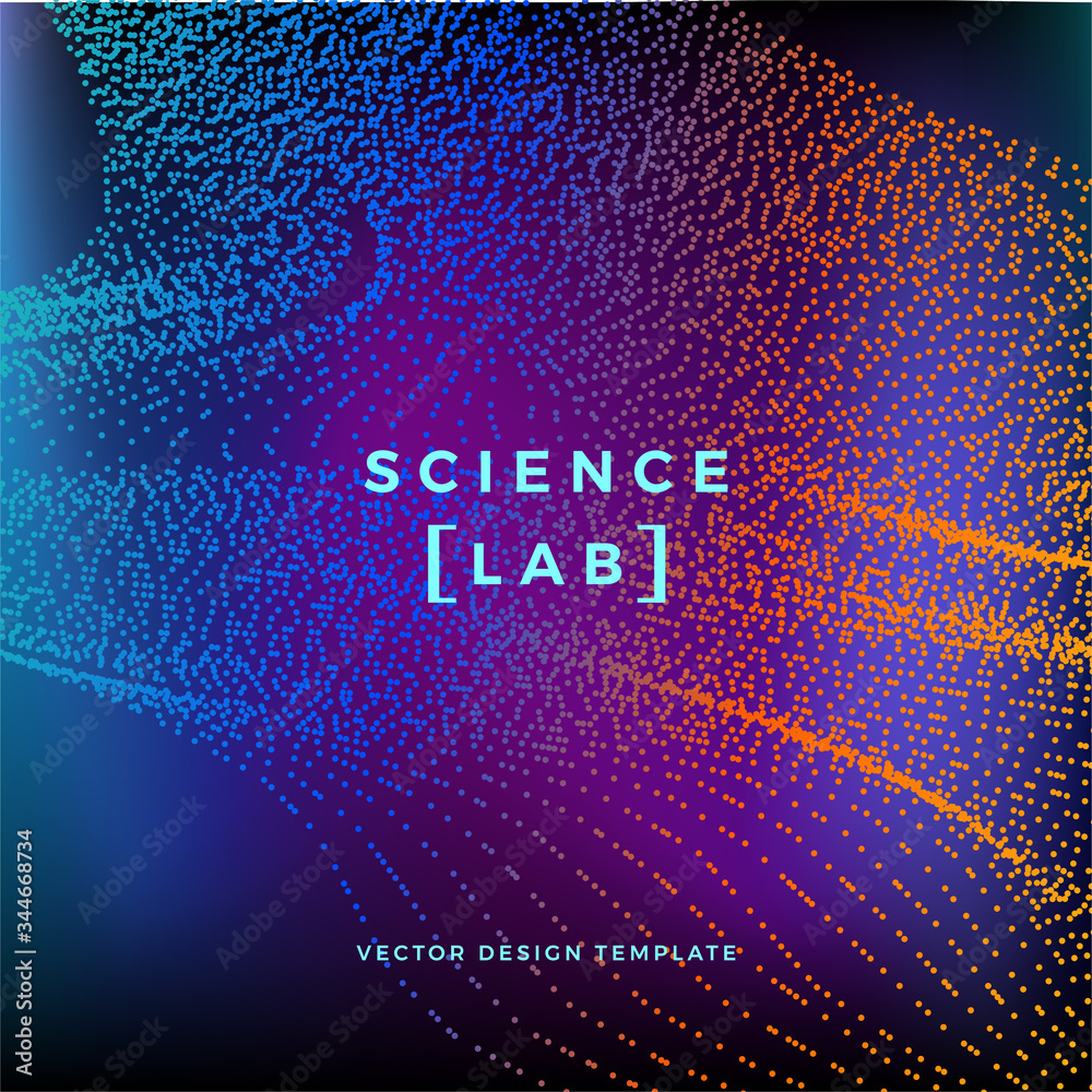 Science or technology background with dynamic particles. Trendy ...