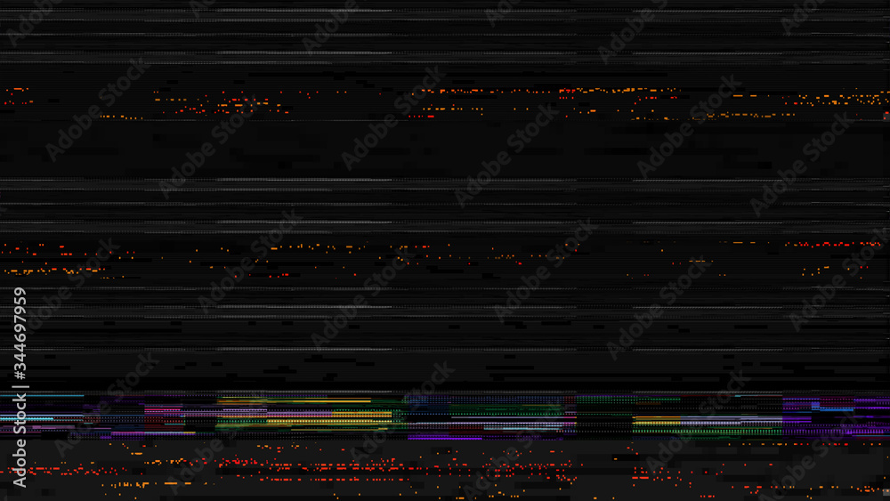Vintage VHS glitch defects noise and artifacts effect. Stock ...