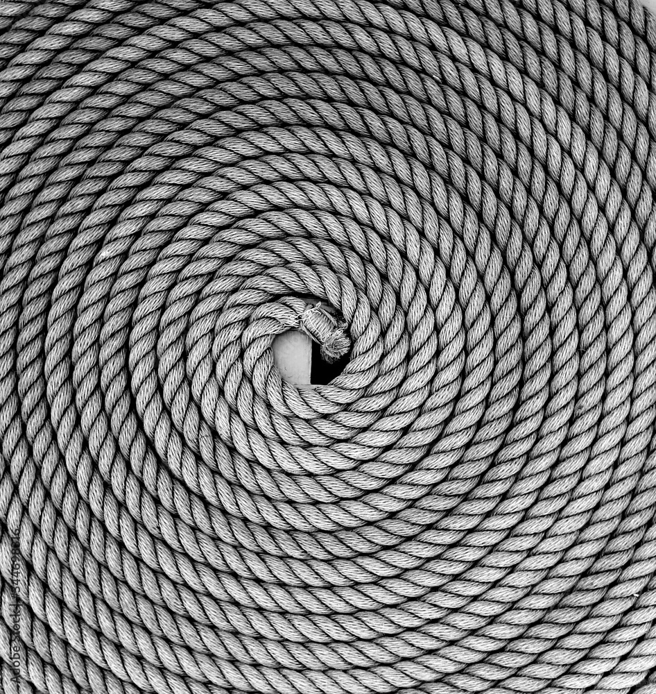 Rope Coiled Up Stock Photo | Adobe Stock