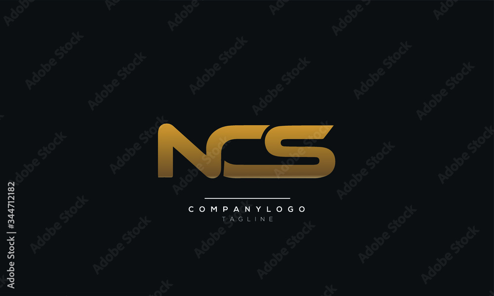 NCS Letter Logo Design Icon Vector Symbol Stock Vector | Adobe Stock
