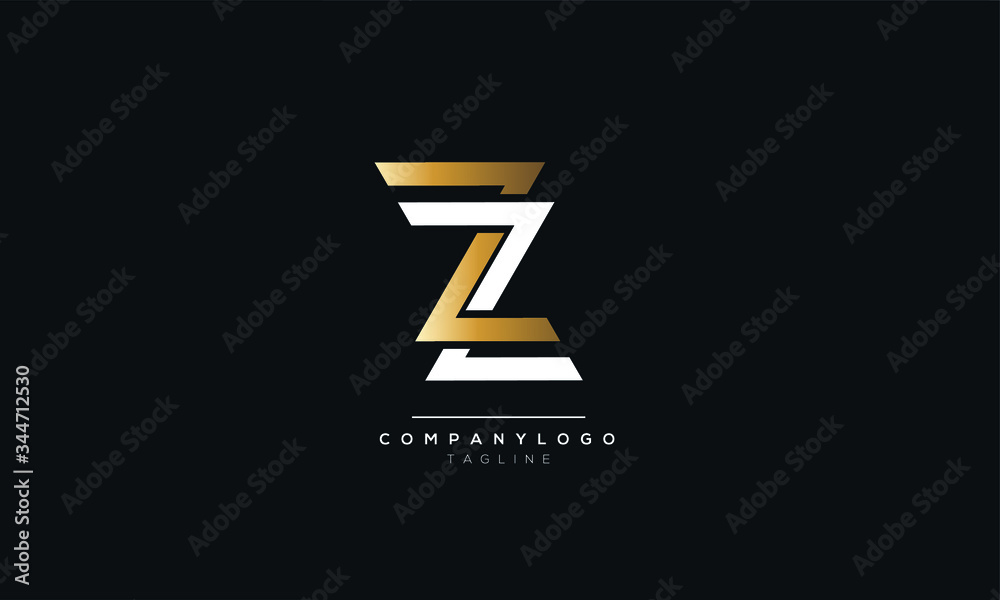 ZZ Letter Logo Design Icon Vector Symbol Stock Vector | Adobe Stock