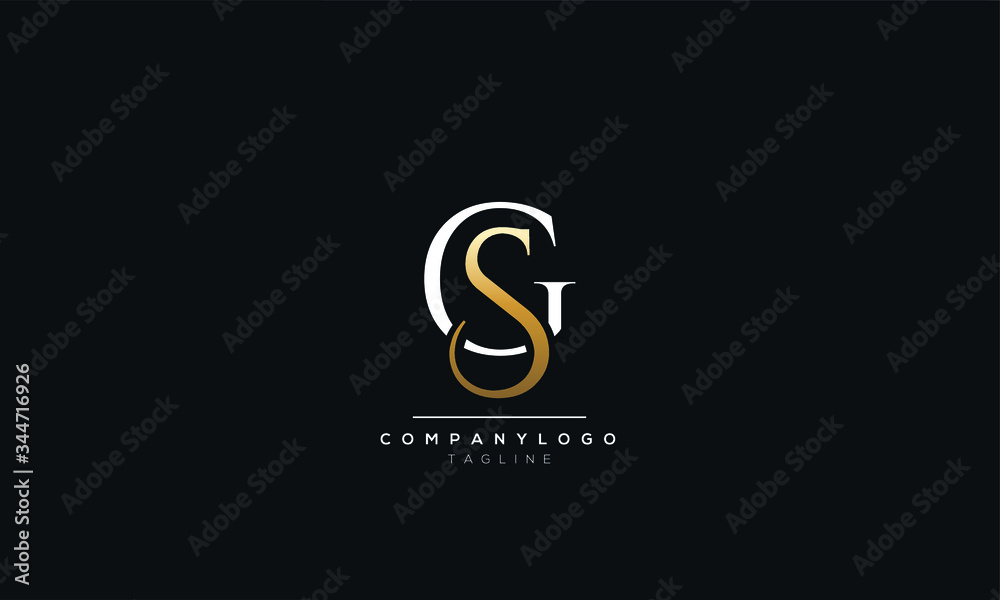 GS SG G S Letter Logo Design Icon Vector Symbol Stock Vector | Adobe Stock