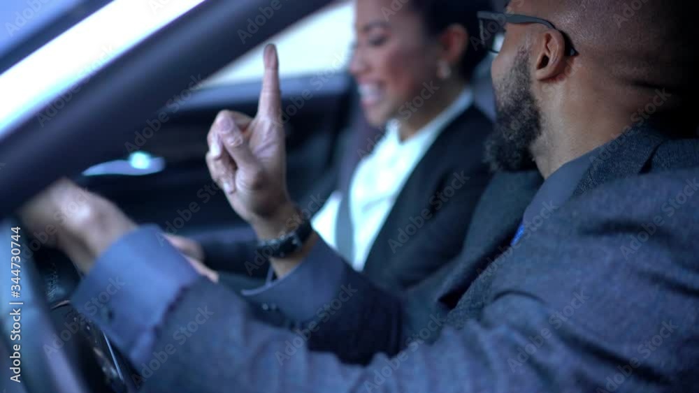 Female using cellphone device for calling to business partner and ...
