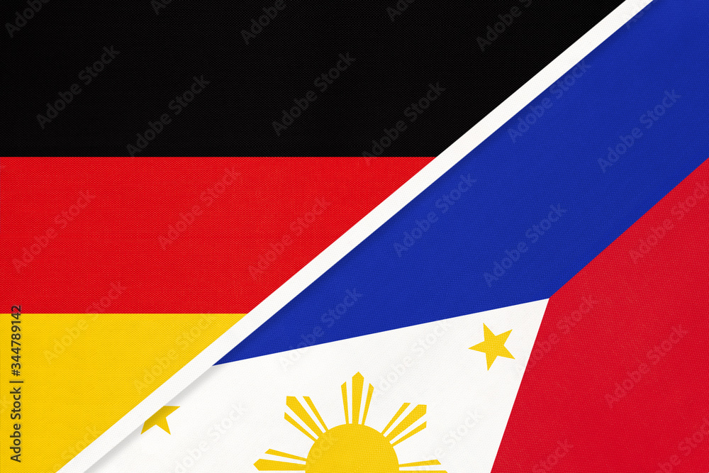 Germany vs Philippines, symbol of two national flags. Relationship ...