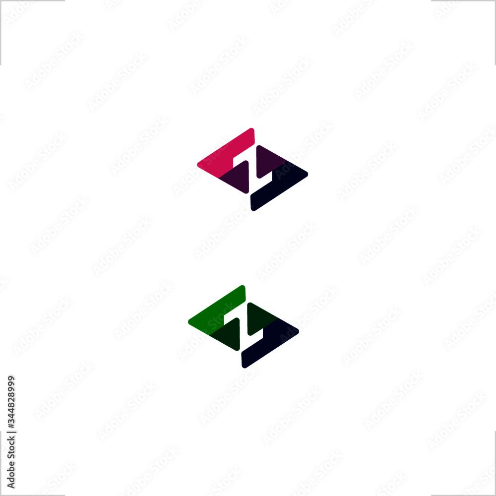 initial Z letter logo play button triangle design Stock Vector | Adobe ...