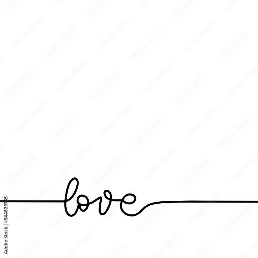Heart in continuous drawing line. Incessant black line. Symbol of love ...