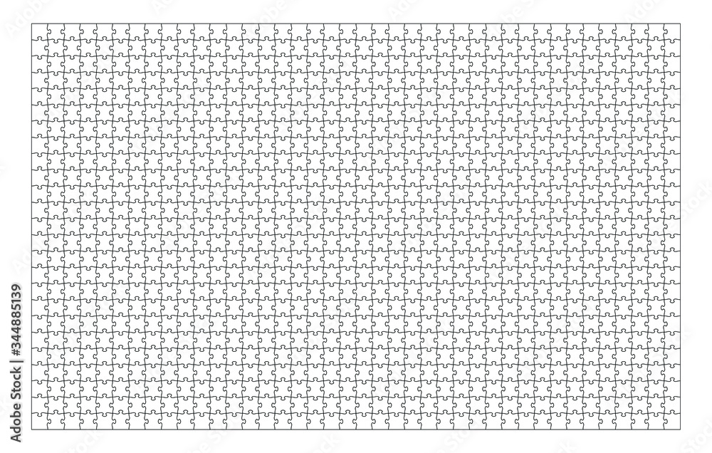 Set of one thousand pieces. Puzzle with different types of details and ...