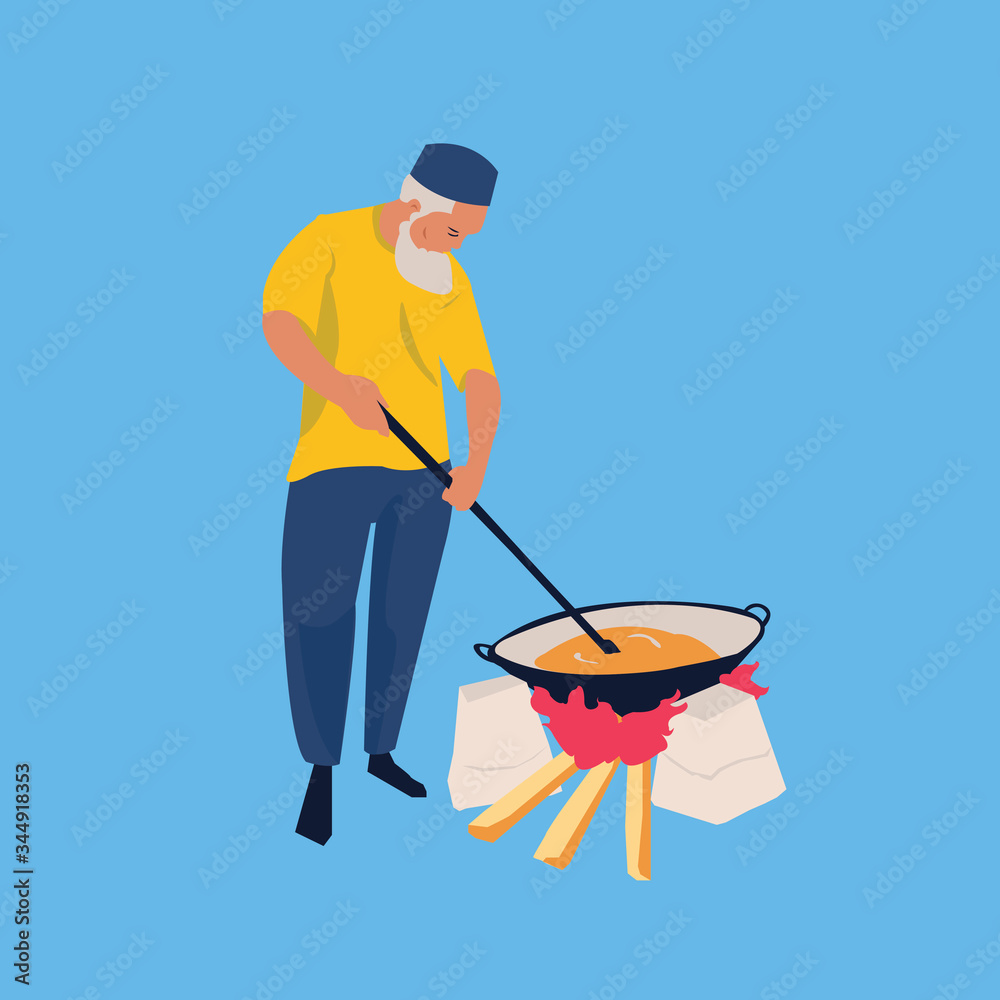 Making dodol / dessert foods malay during Hari Raya Aidilfitri Stock ...