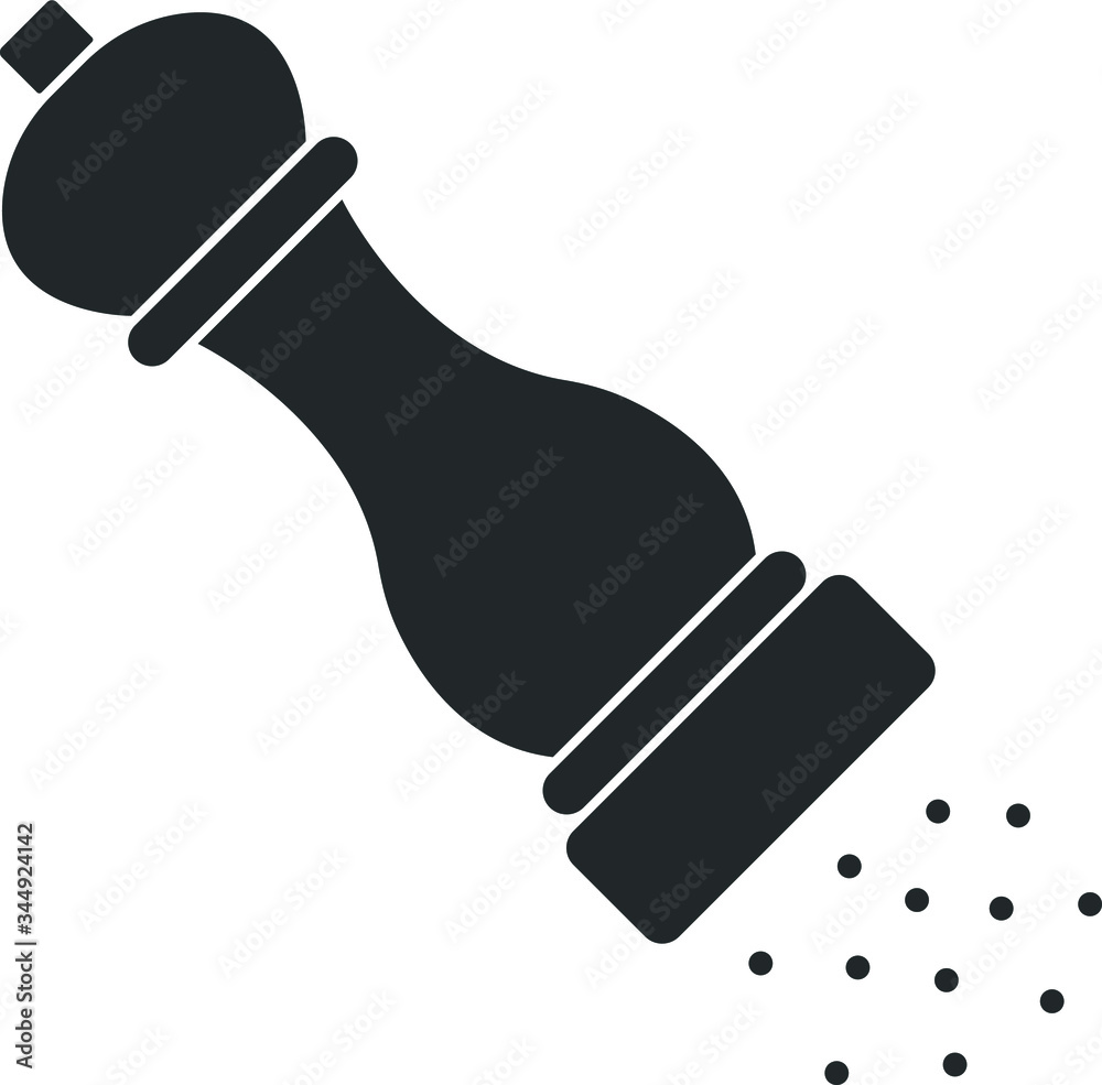 pepper mill vector isolated icon Stock Vector | Adobe Stock