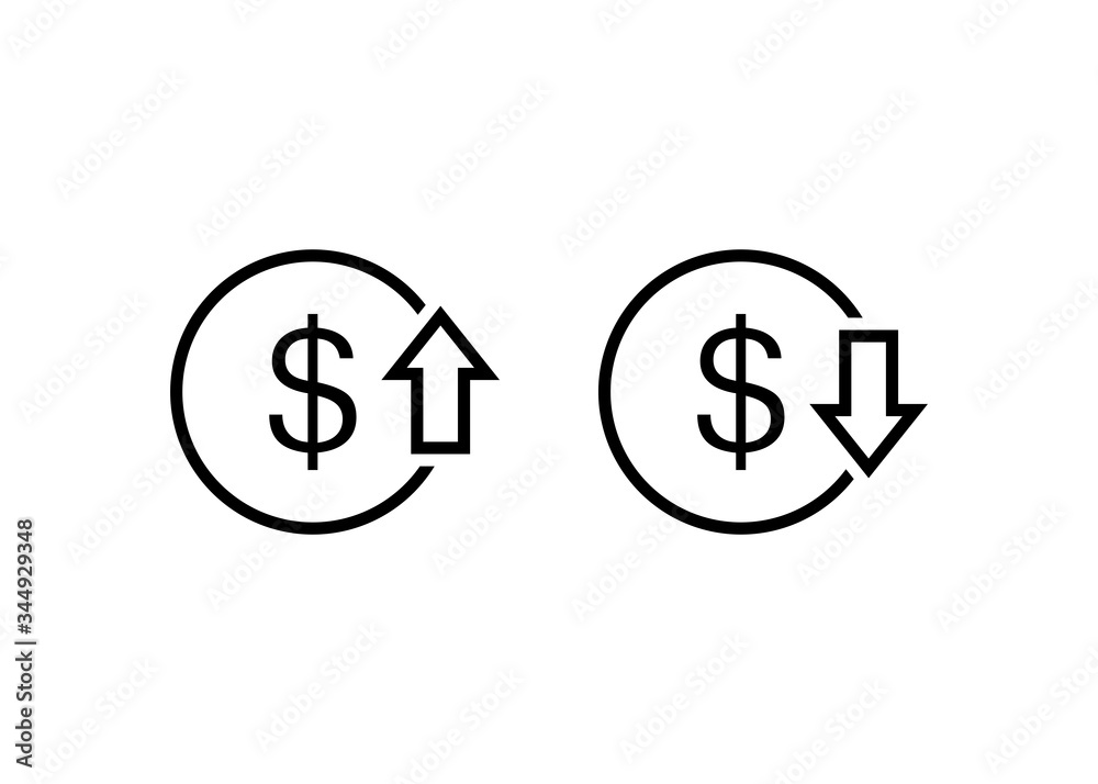 cost reduction icon vector. Reduce costs sign and symbol vector design ...