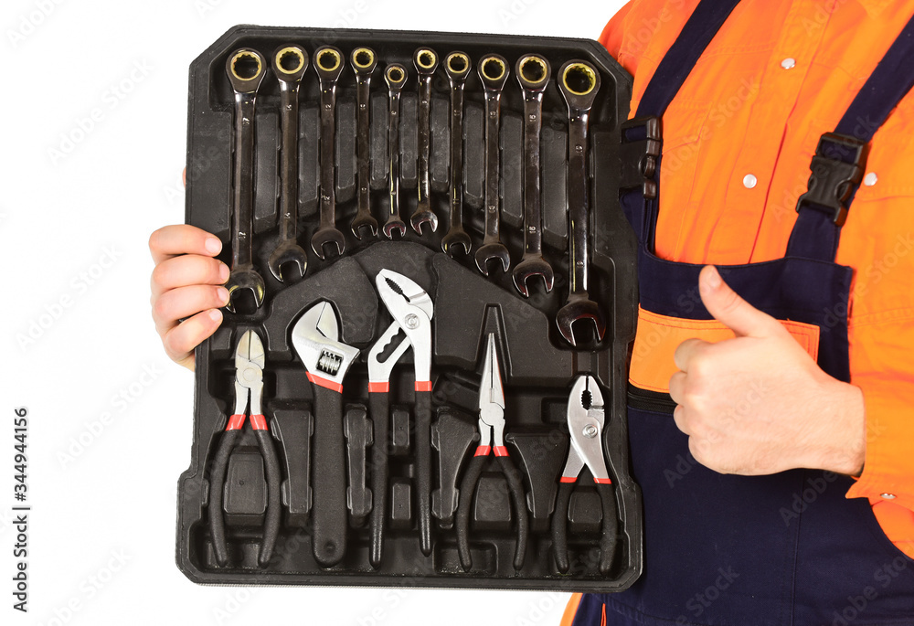 Really good tools. Handyman concept. Professional equipment. Toolbox ...
