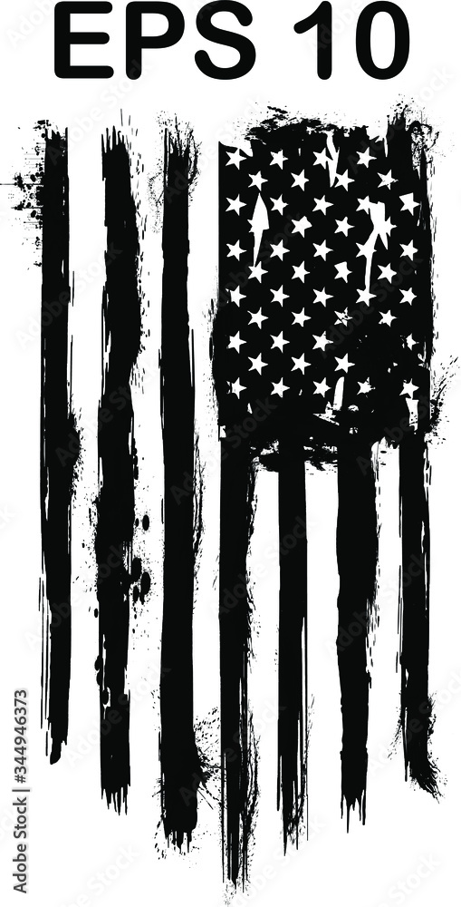 USA Flag - Distressed american flag with splash elements, eps 10 ...