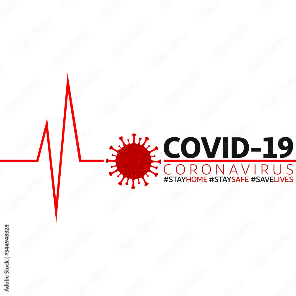 New Coronavirus Covid19 concept design logo vector illustration Stock ...