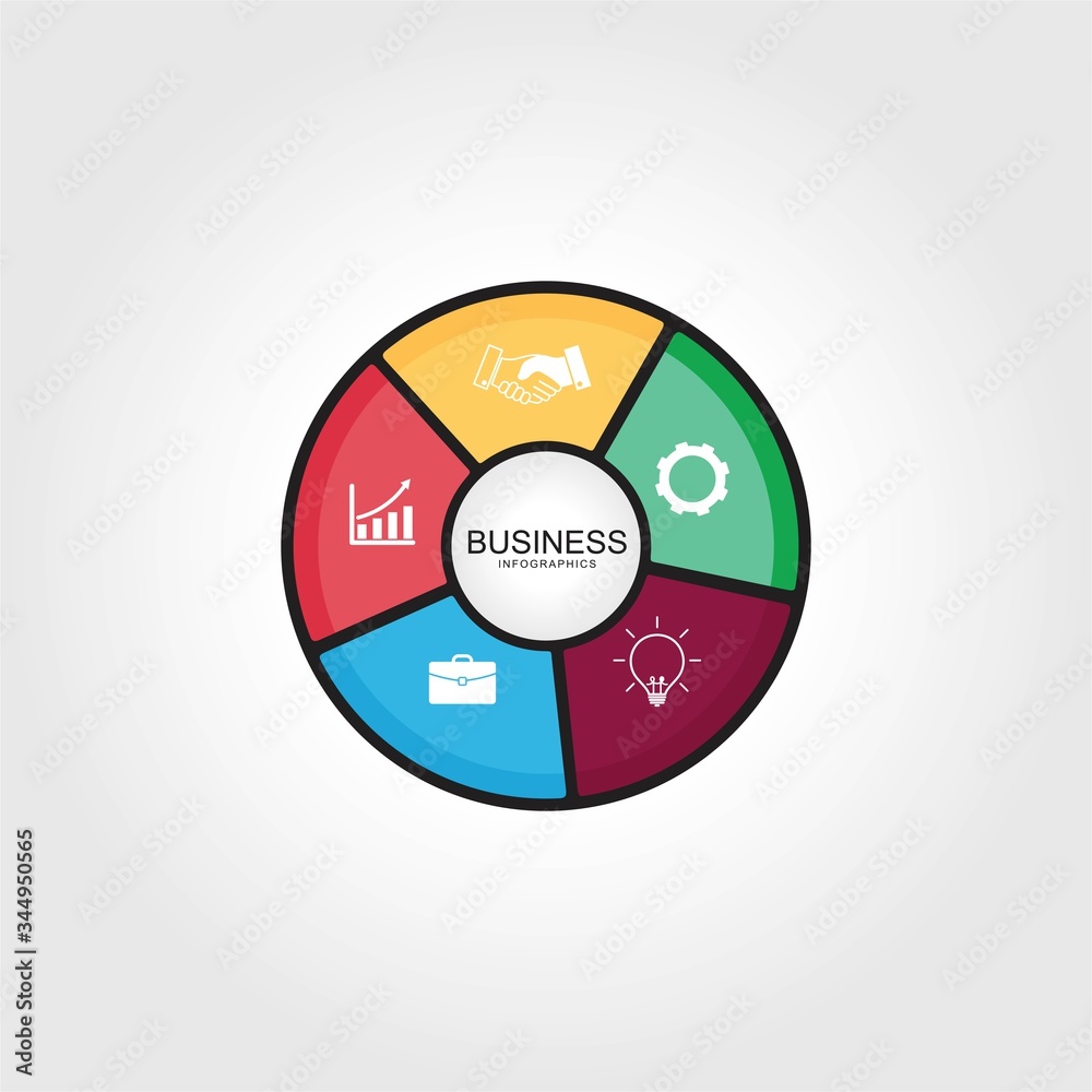 Pie chart set, Circle icons for infographic. Colorful diagram sections ...