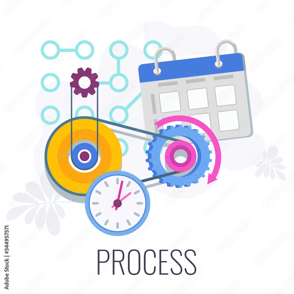 Process infographics flat vector pictogram. 7 PS marketing mix. Stock ...