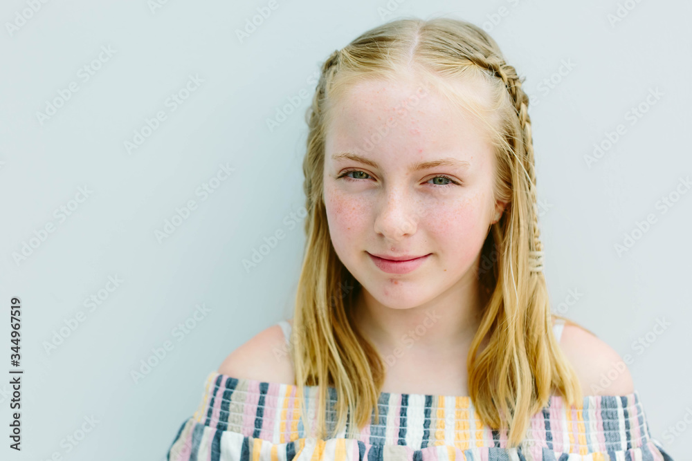 Portrait of tween girl Stock Photo | Adobe Stock