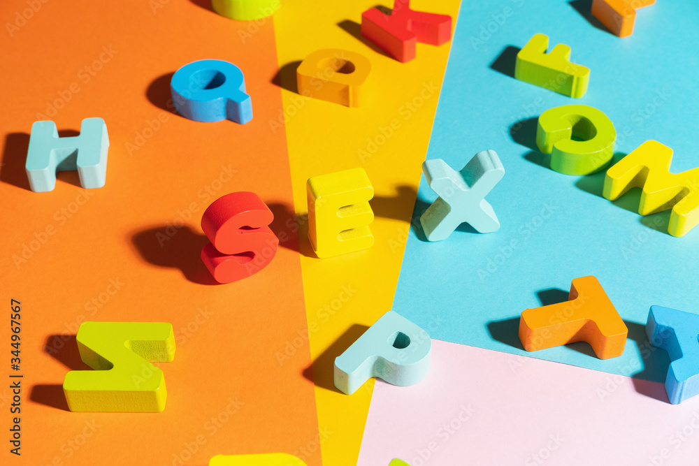 Colorful Letters/Numbers Stock Photo | Adobe Stock
