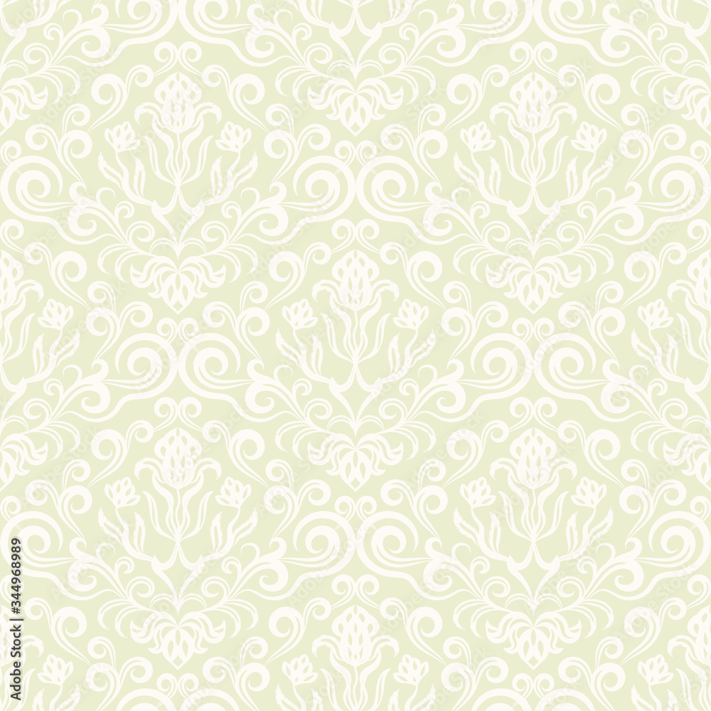 Seamless floral Wallpaper in the style of Rococo. Vector graphics ...