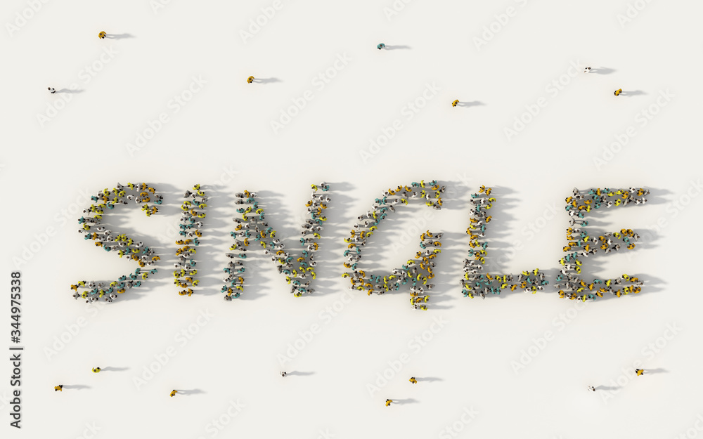 Large group of people forming Single lettering text in social media and ...