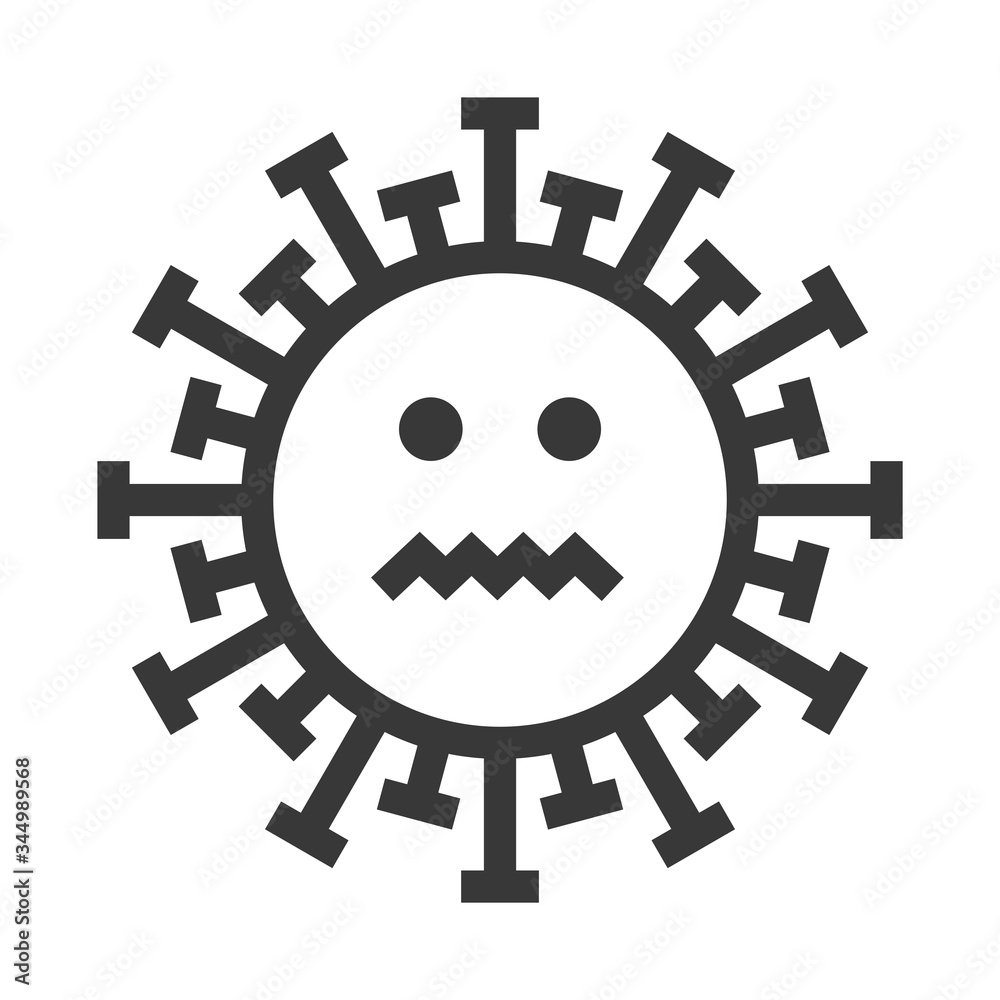 Smile Virus Emoji, Smiley Face Vector Icon Stock Vector | Adobe Stock