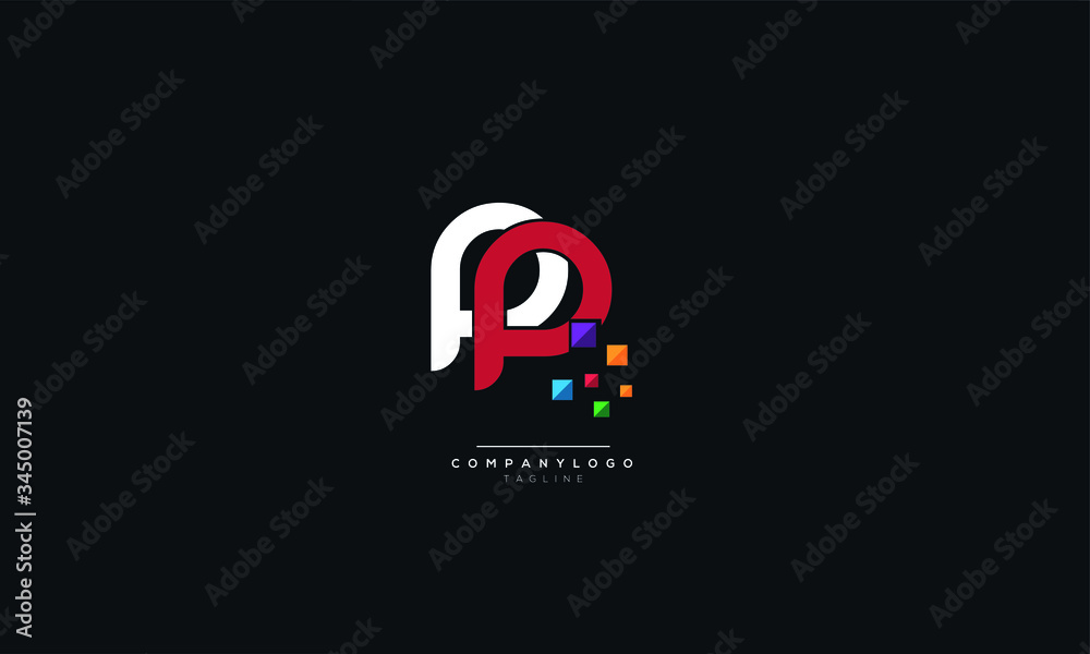 Letter pp Logo Design Icon Vector Symbol เวกเตอร์สต็อก | Adobe Stock