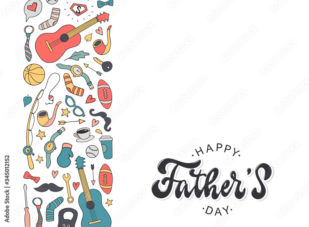Father's day greeting card, poster, banner, print, invitation design ...