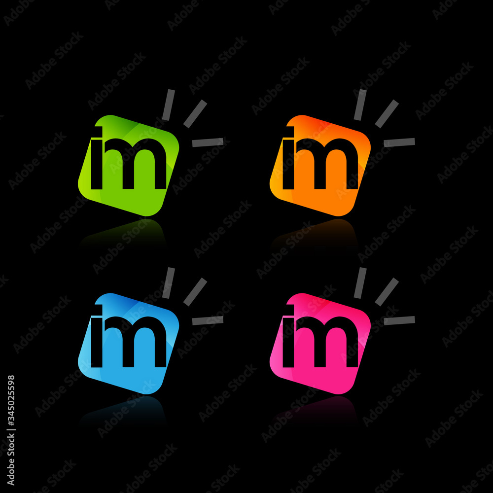 Initial letter im logo design. Minimal letter logo template design ...