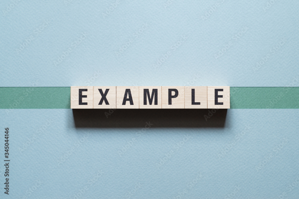 Example word concept on cubes Stock Photo | Adobe Stock