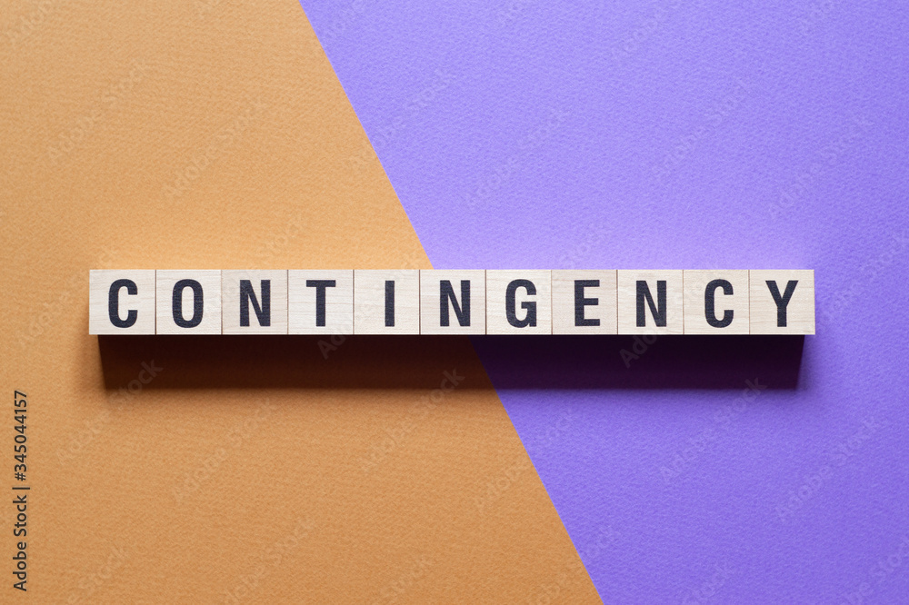 Contingency word concept on cubes Stock Photo | Adobe Stock