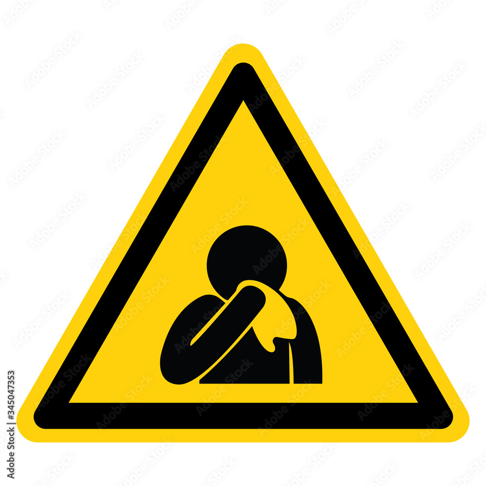 Use Tissue Cover Your Mouth Agitator Symbol Sign ,Vector Illustration ...