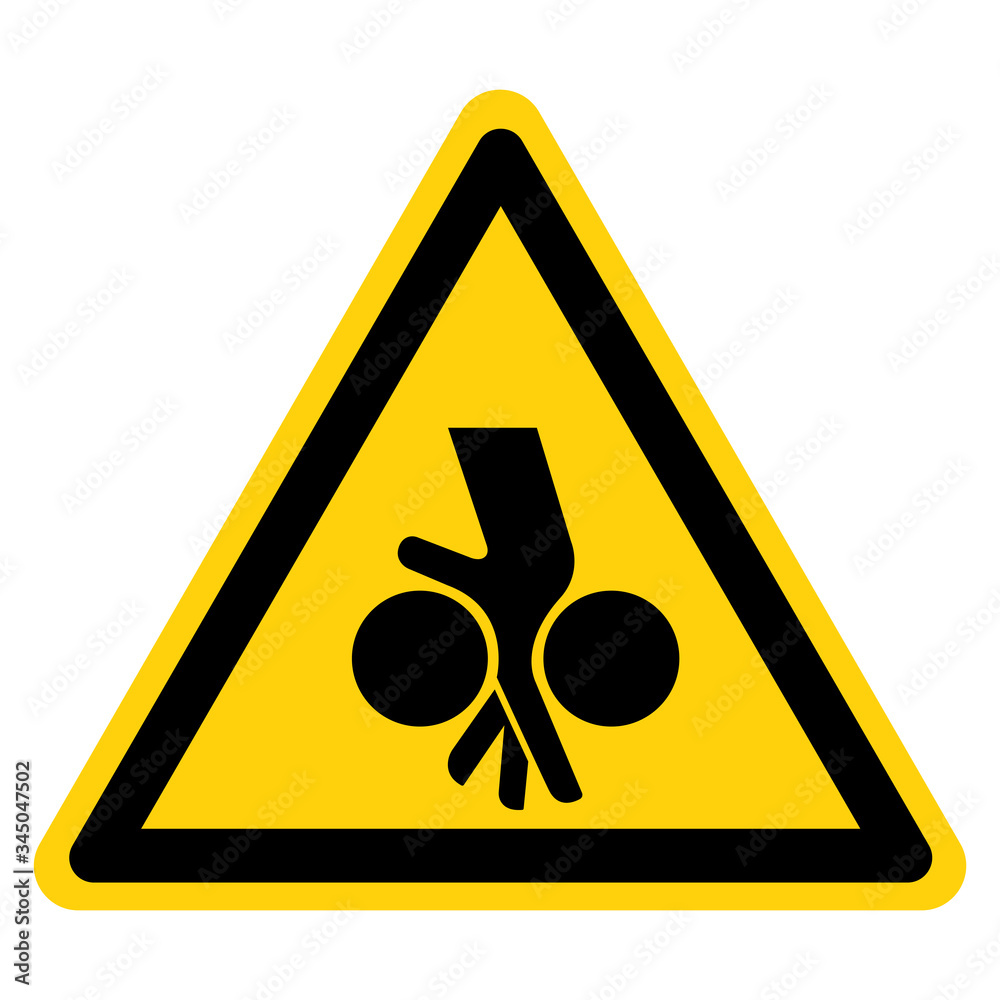 Warning Moving Equipment Can Cause Severe Injury Symbol Sign ,Vector ...