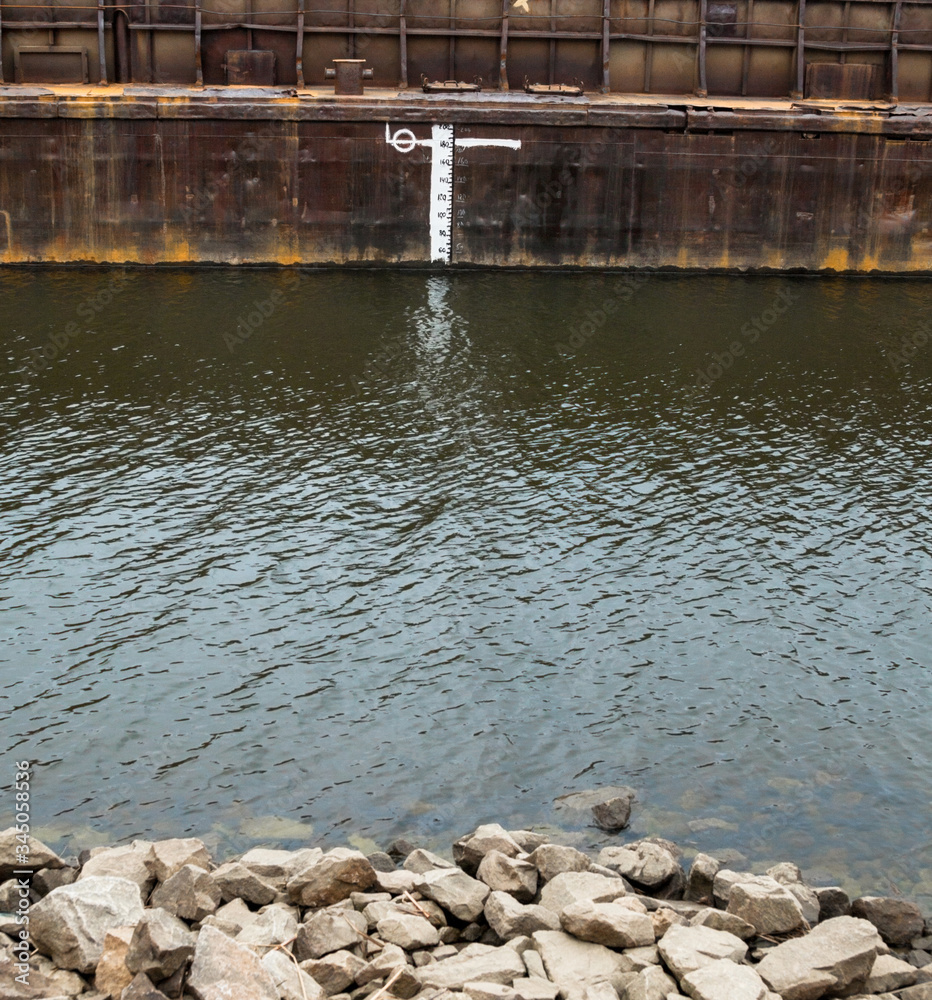Load line marks and lines on a ship. Stock Photo | Adobe Stock