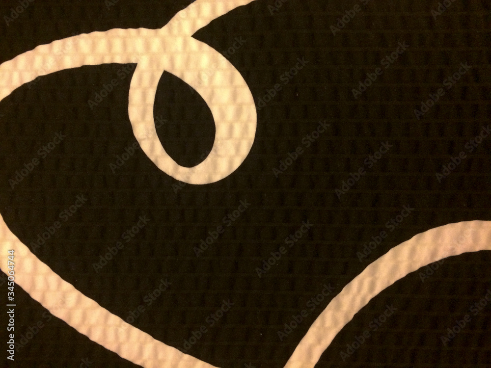 Curved graphic white gold squiggly line on black background Stock Photo ...